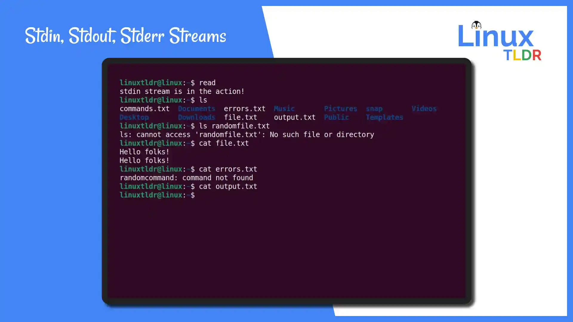 Understanding Stdin Stdout And Stderr Streams In Linux