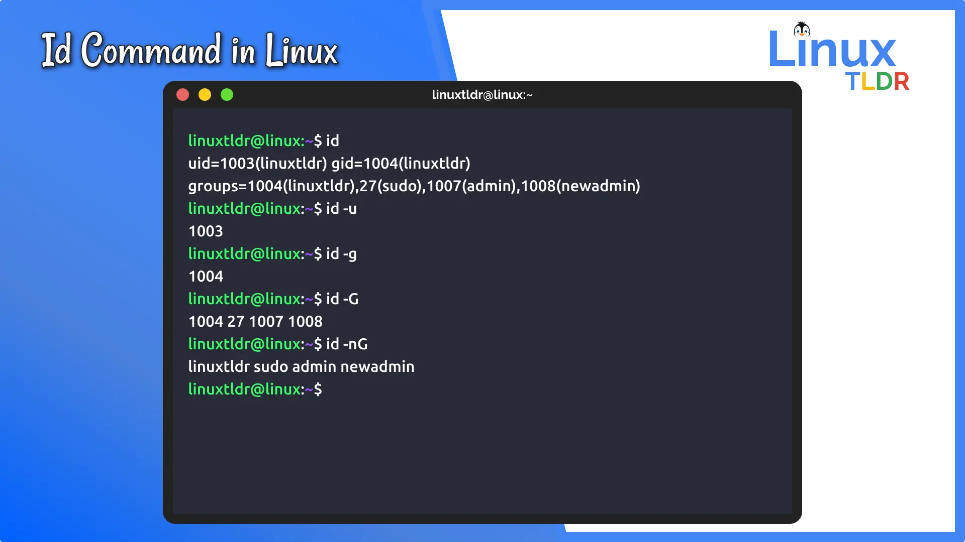 Beginners Guide For Id Command In Linux